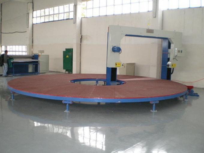 Auto Circle Rotary Horizontal Foam Cutting Machine , Polyurethane / PU ...