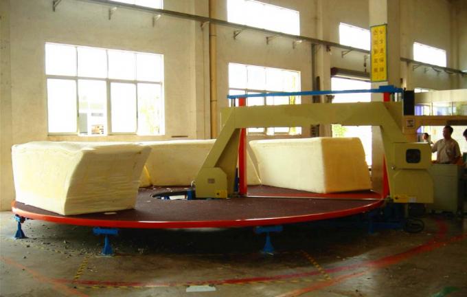 Auto Circle Rotary Horizontal Foam Cutting Machine , Polyurethane / Pu ...